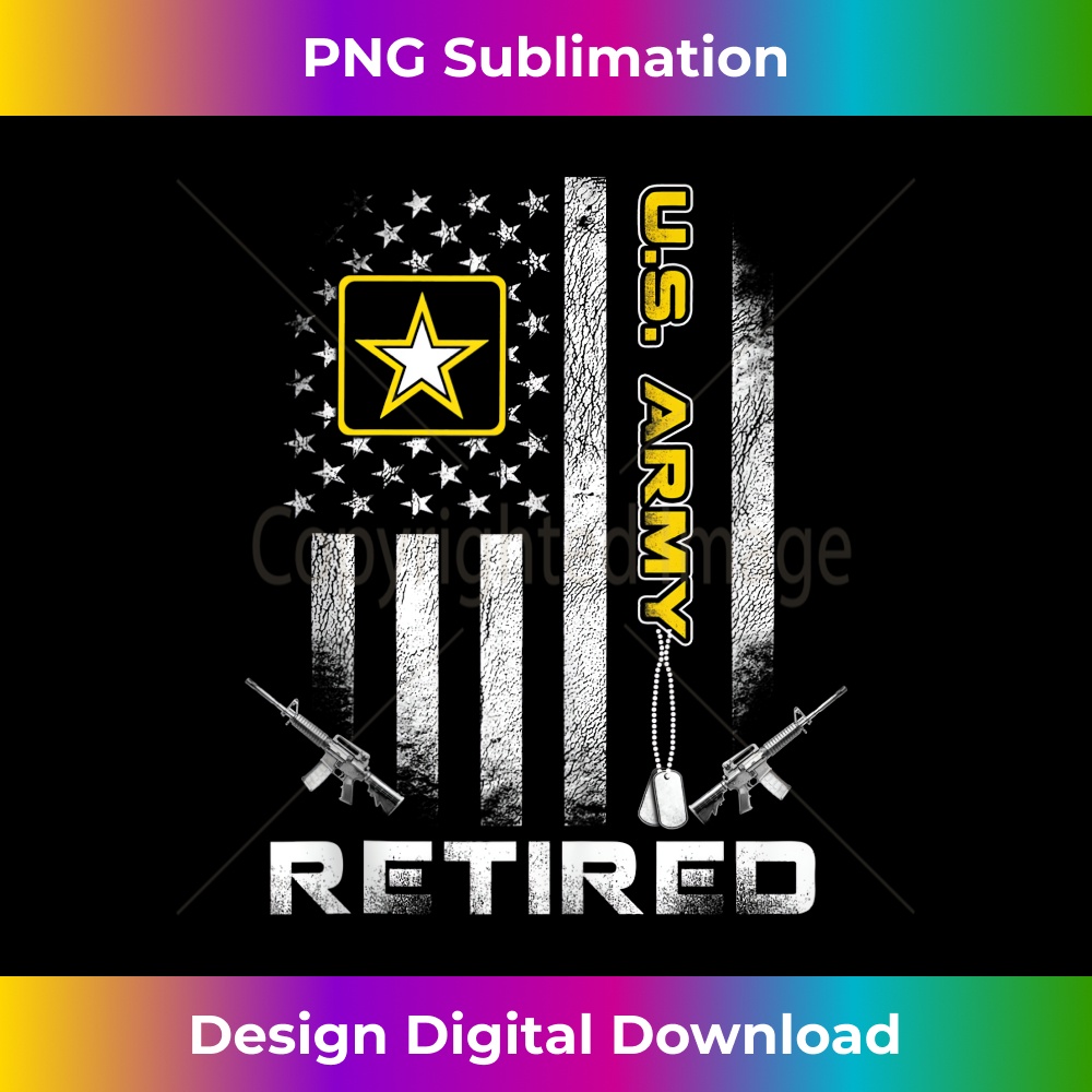Retired US Army American Flag Retirement 2021 Men Women Tank - Inspire ...