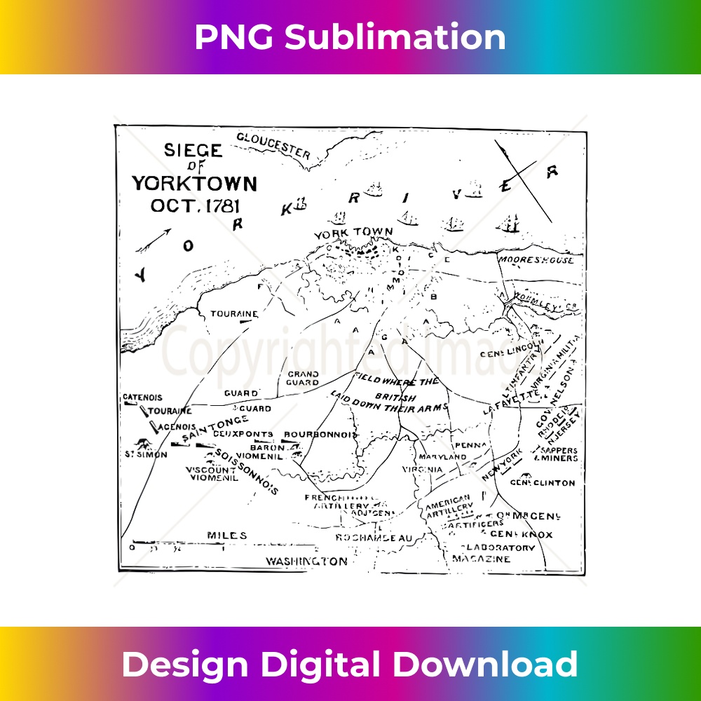 Siege of Yorktown Virginia Revolutionary War Map - Stylish S | Inspire ...