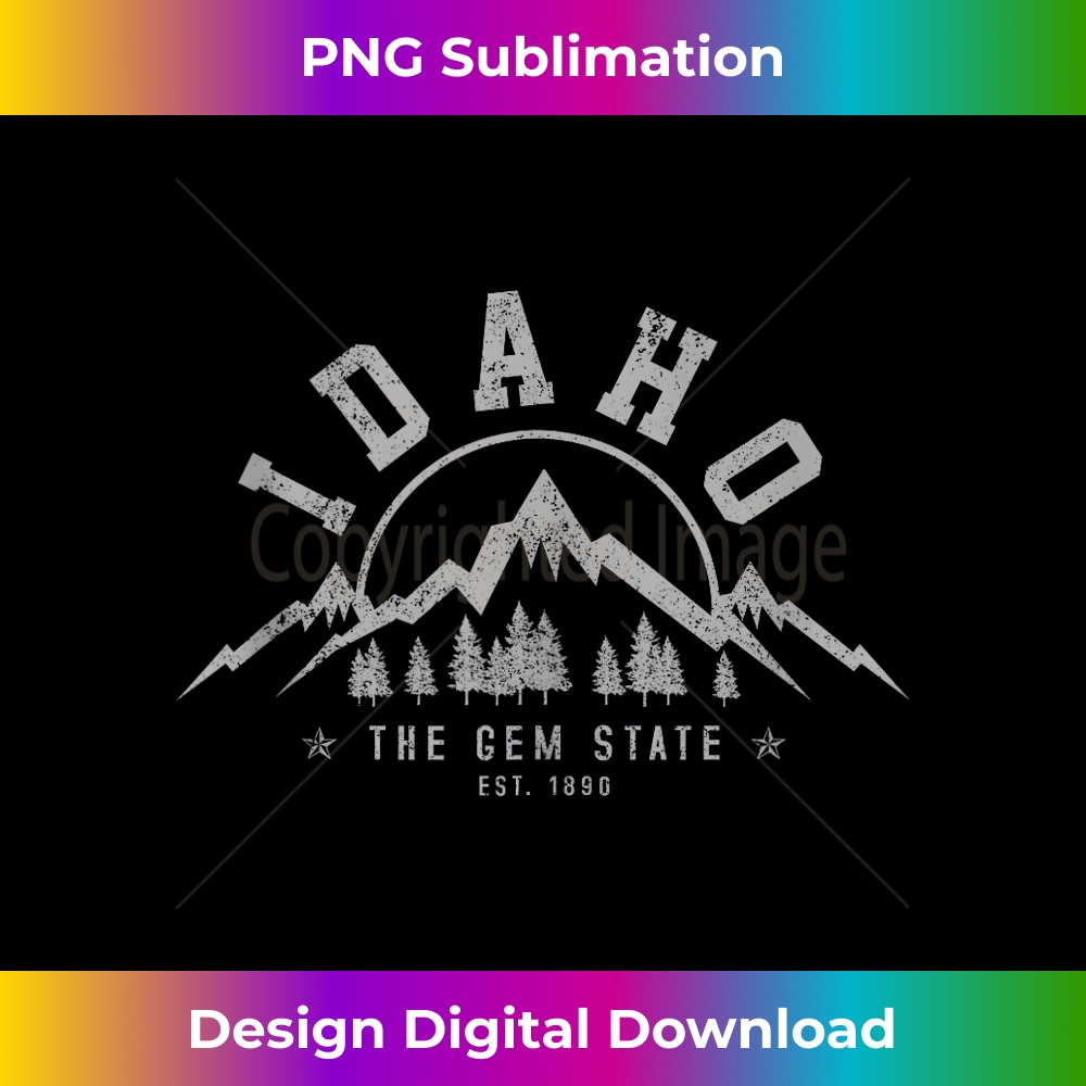 Idaho - The Gem State Est. 1890 Vintage Mountains Gift Tank | Inspire ...