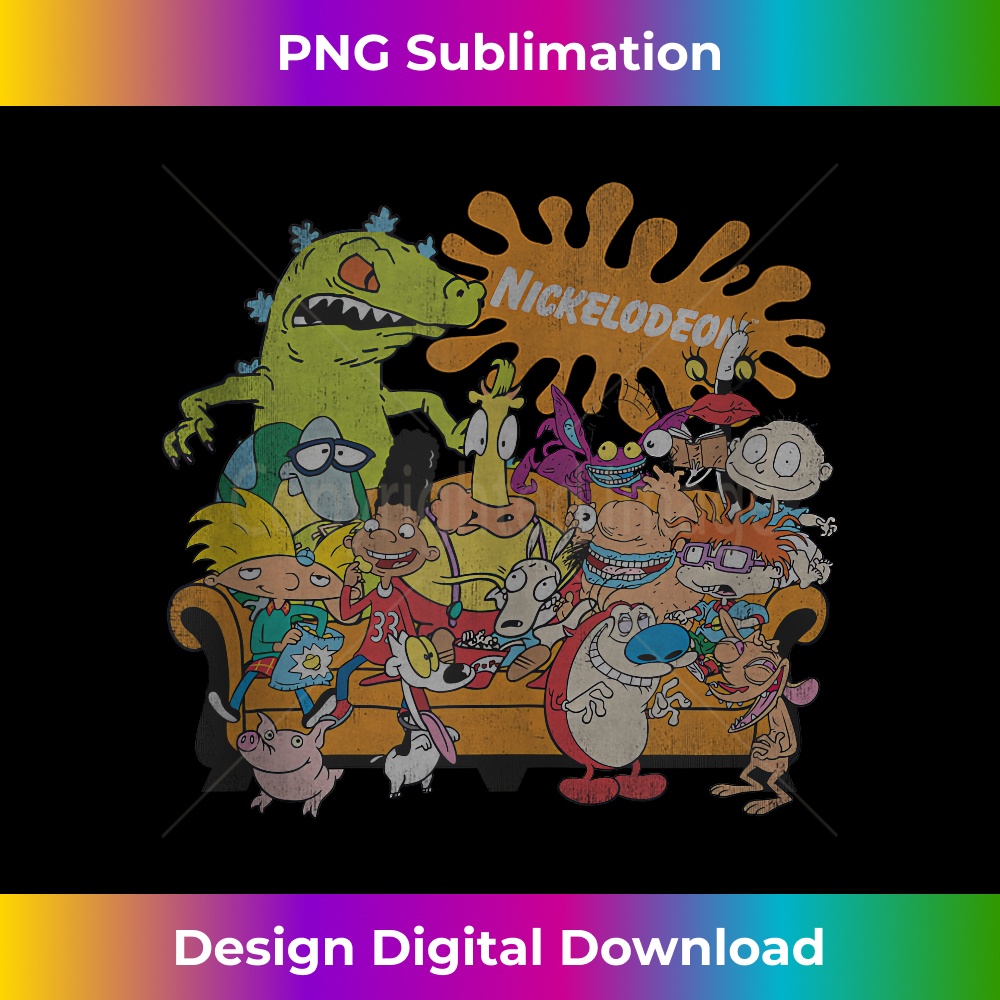 Nickelodeon Logo With All Characters On Sofa Tank Top 1 - Vi | Inspire ...