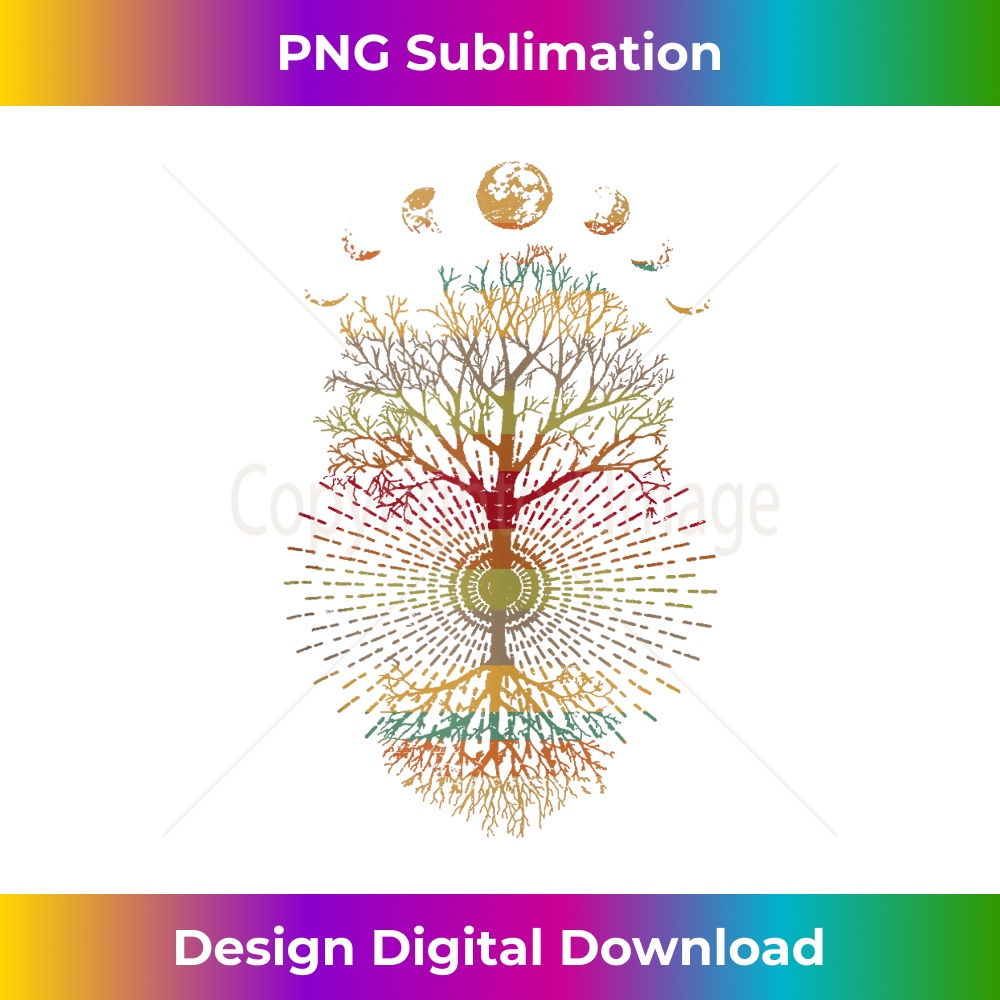 Phases of the Moon Retro 60's 70's Vibe Tree of Life Tank To | Inspire ...