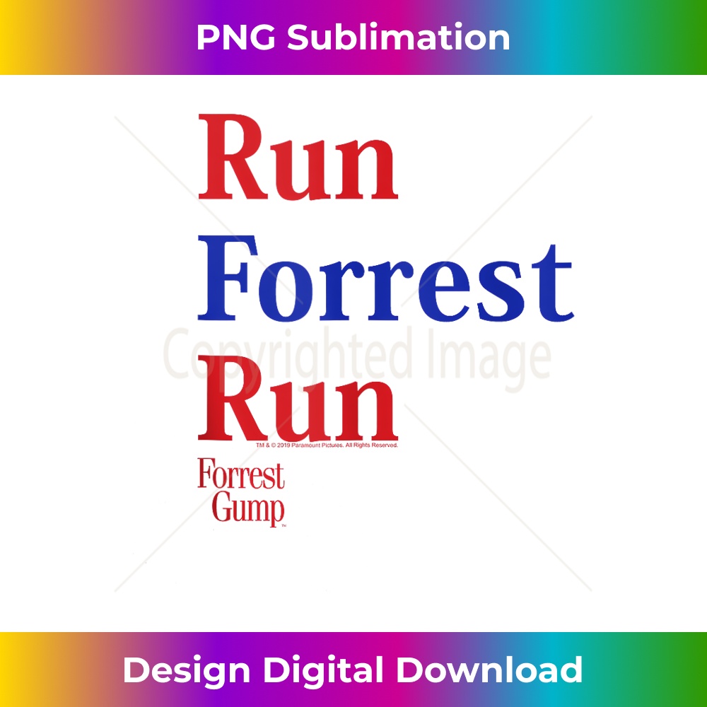 Forrest Gump Run Forrest Run Red And Blue Title Logo Tank To | Inspire ...