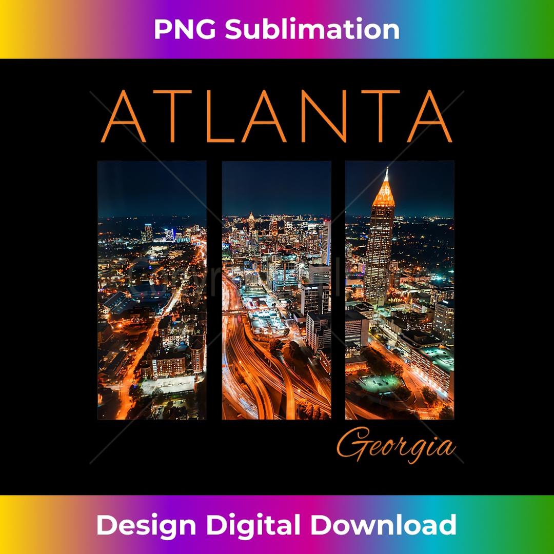 Atlanta Nightlife GA Skyline Cityscape ATL Georgia Skyscaper | Inspire Uplift