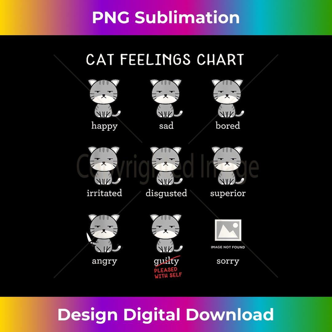 Cat Feelings Chart - Digital Sublimation Download File | Inspire Uplift