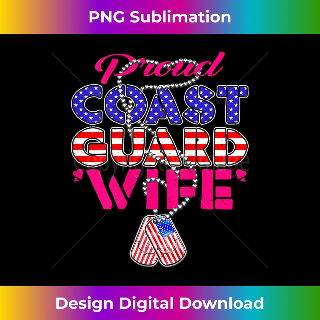 s Proud US Coast Guard Wife US Flag Dog Tags Military Spouse | Inspire ...