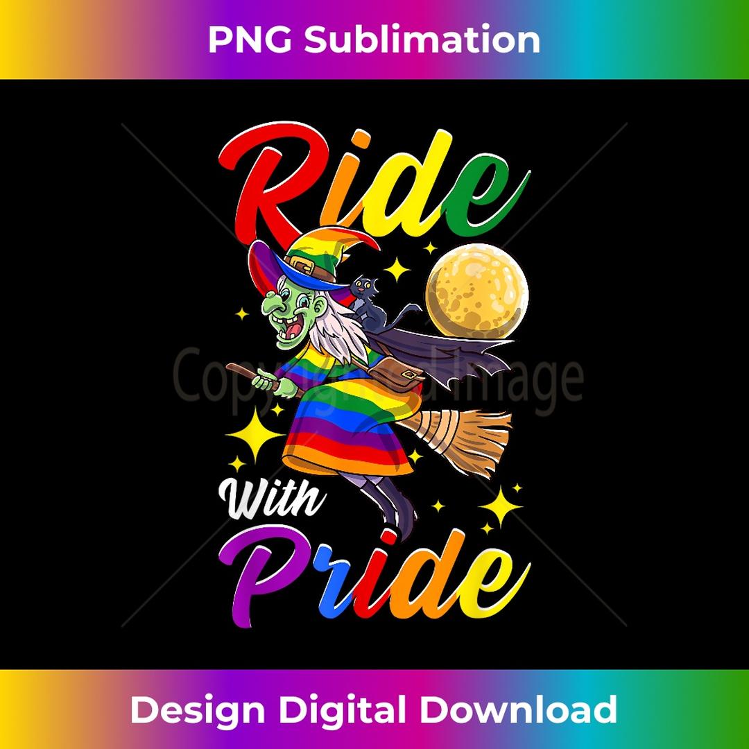 Ride With Pride LGBT Gay Lesbian Witch Halloween 2 - Premium | Inspire ...