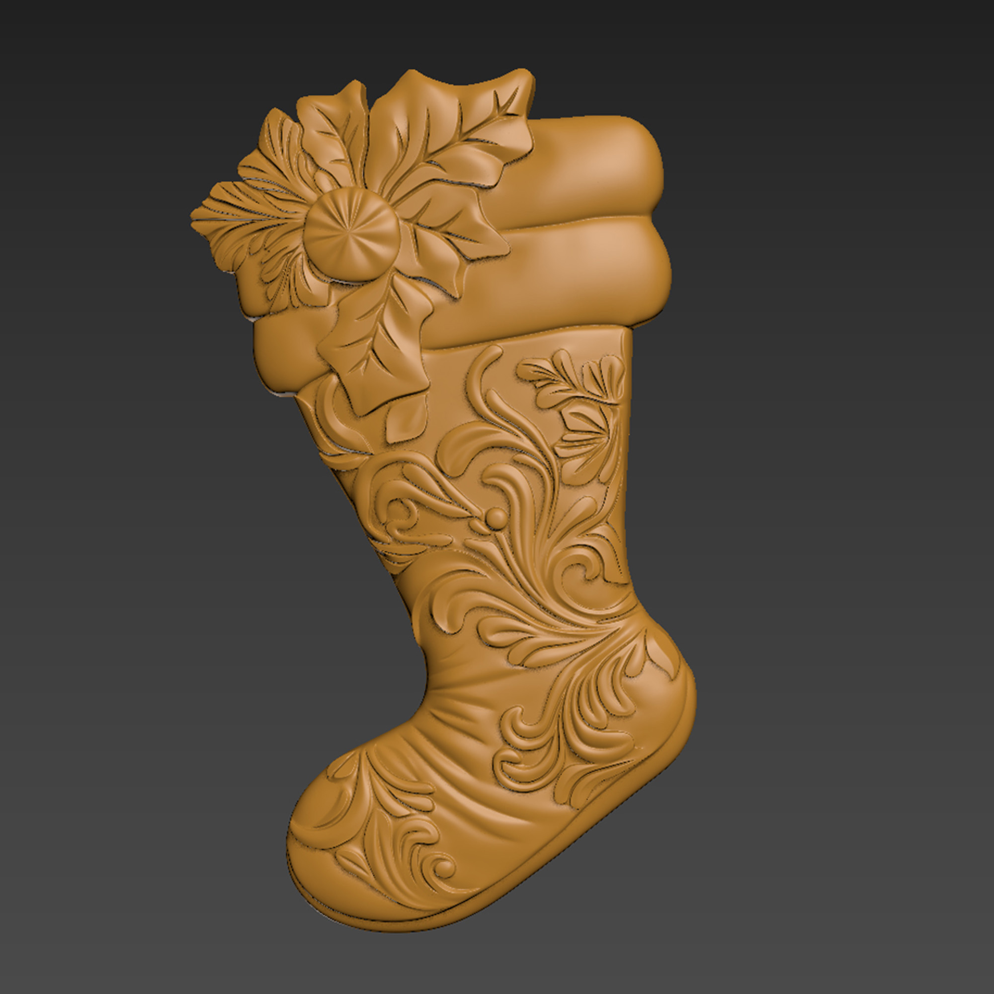 Christmas stocking Sock 3D Model. 3D Print. CNC. | Inspire Uplift