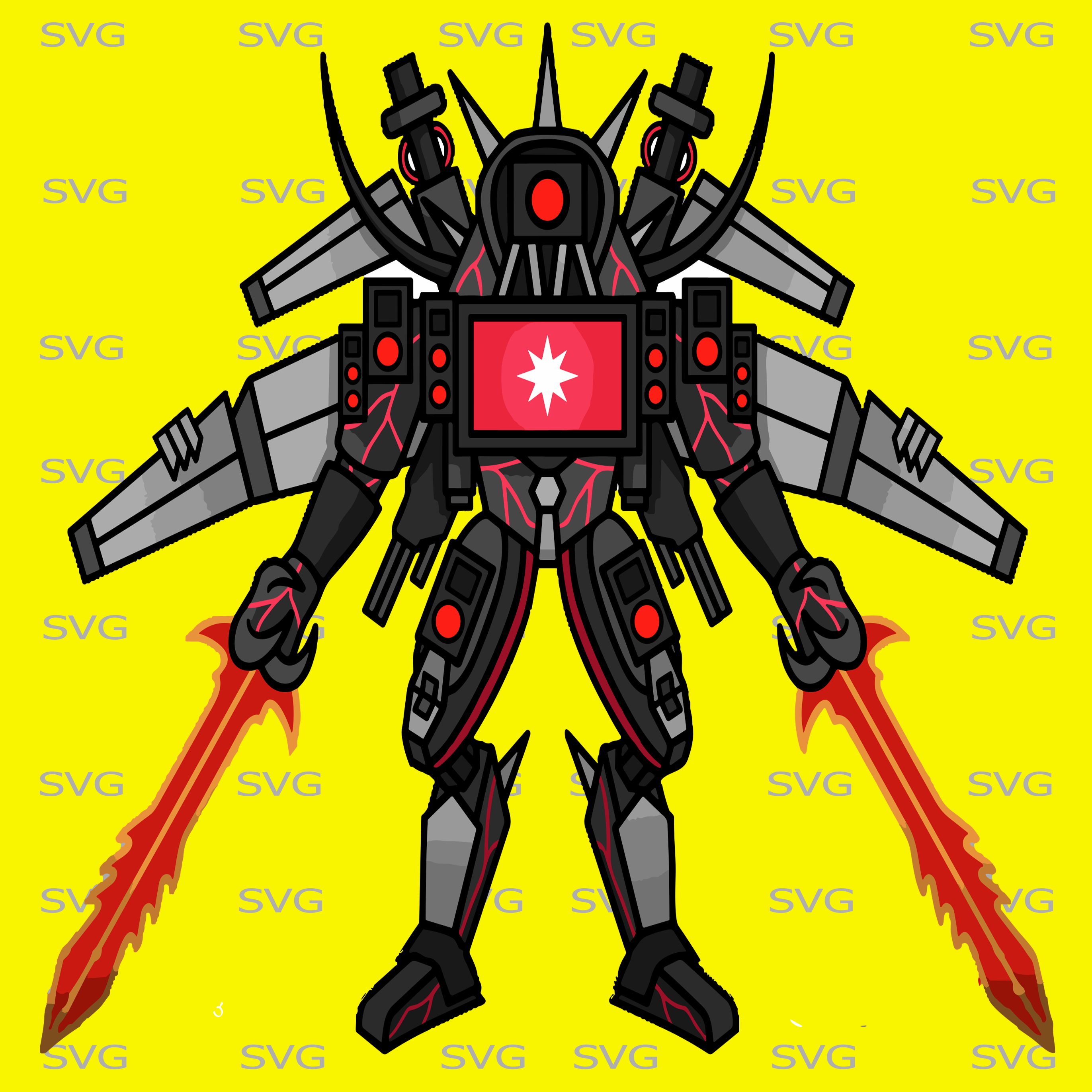 TRI-TITAN UPGRADED SVG ,PNG | Skibidi Toilet | Inspire Uplift