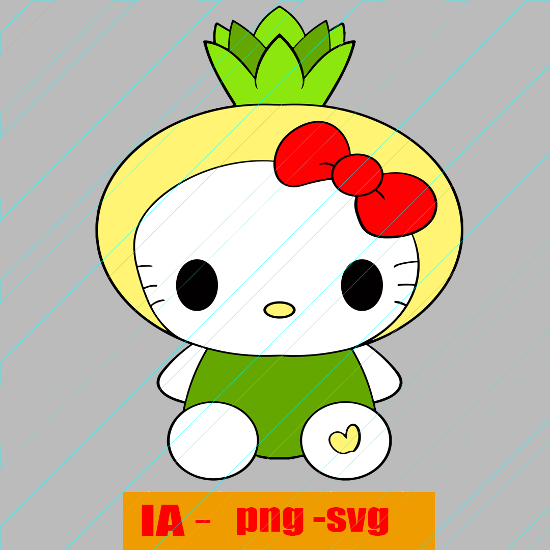 Hello Kitty Teddy Bear Onesie SVG,Hello Kitty ink Png colori | Inspire ...