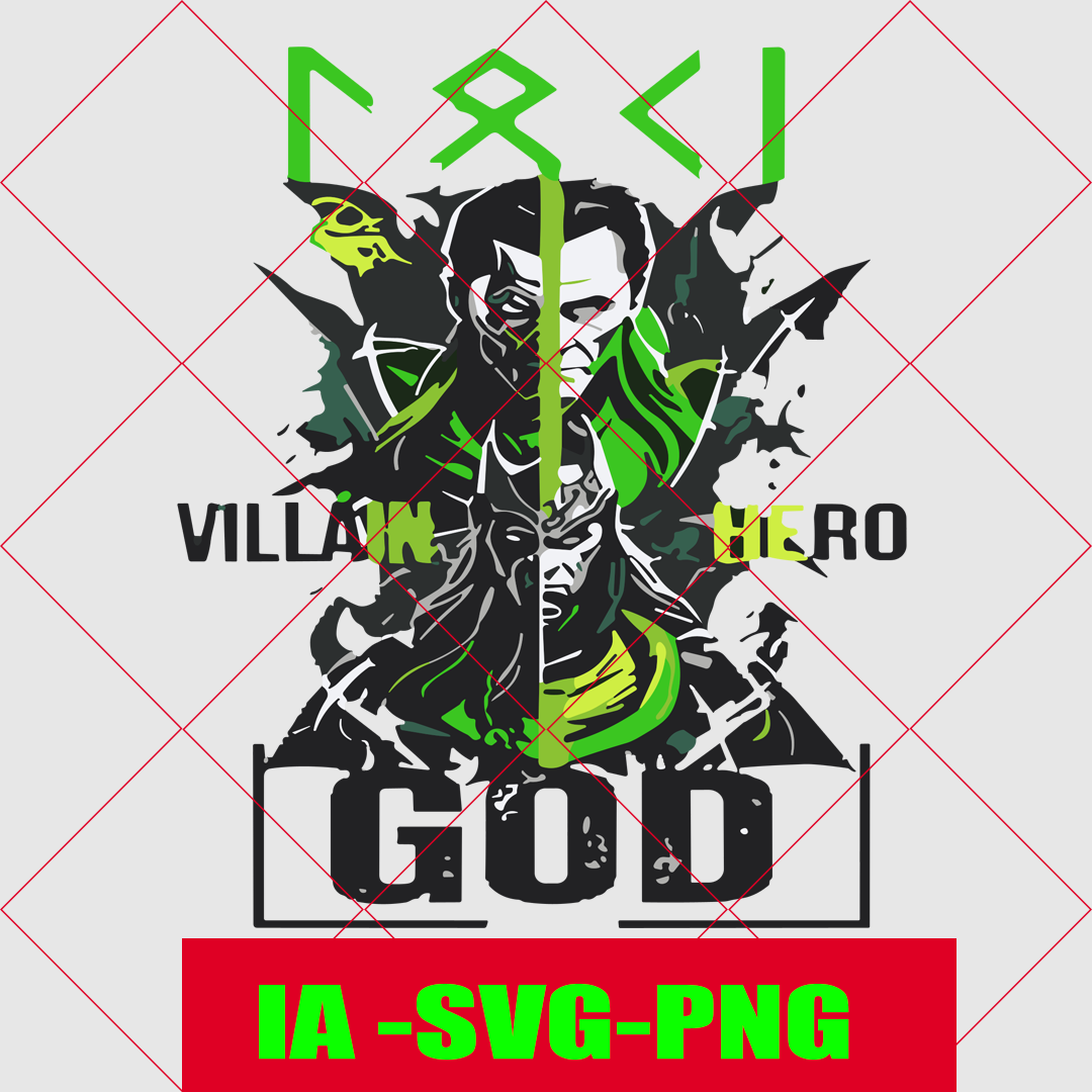 Villain Hero God Loki svg .digital download file - Inspire Uplift