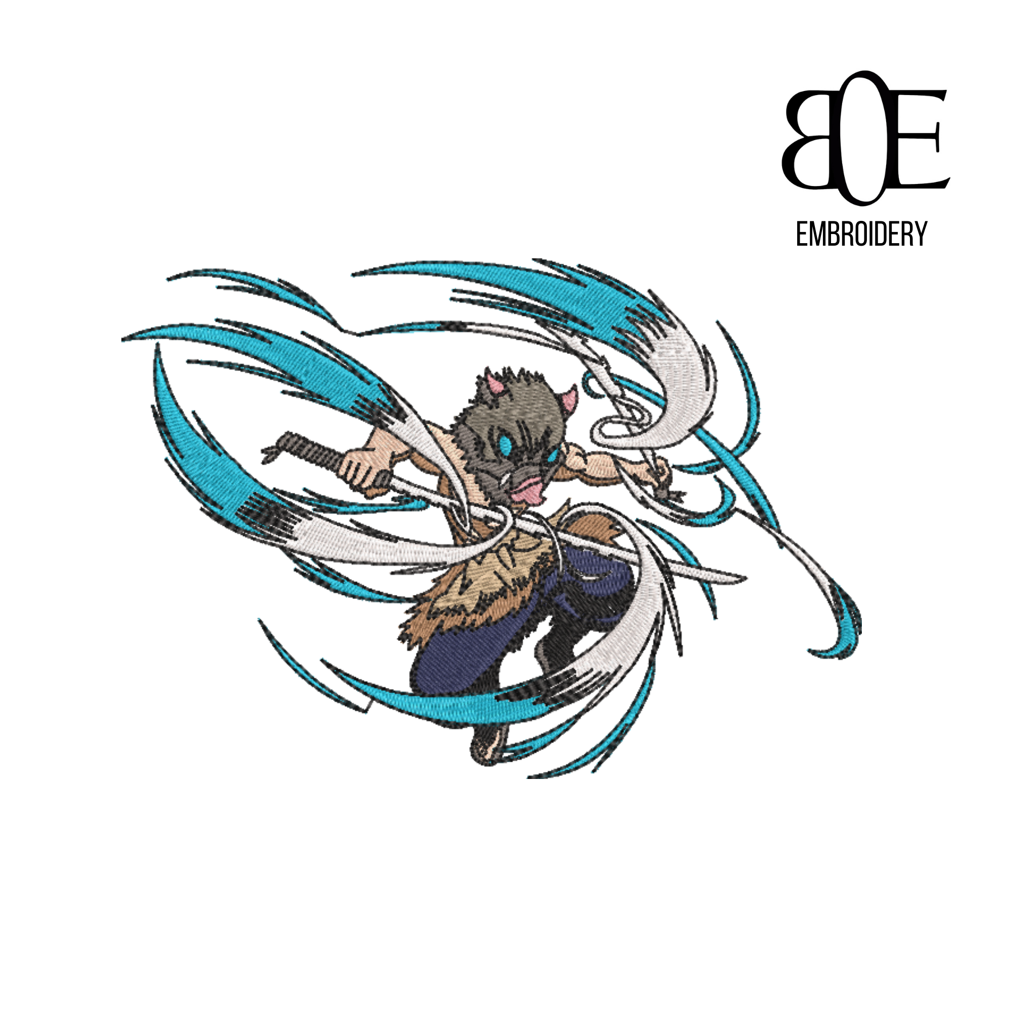 Inosuke Hashibi Embroidery Design, Demon Slayer Anime Embroi - Inspire ...