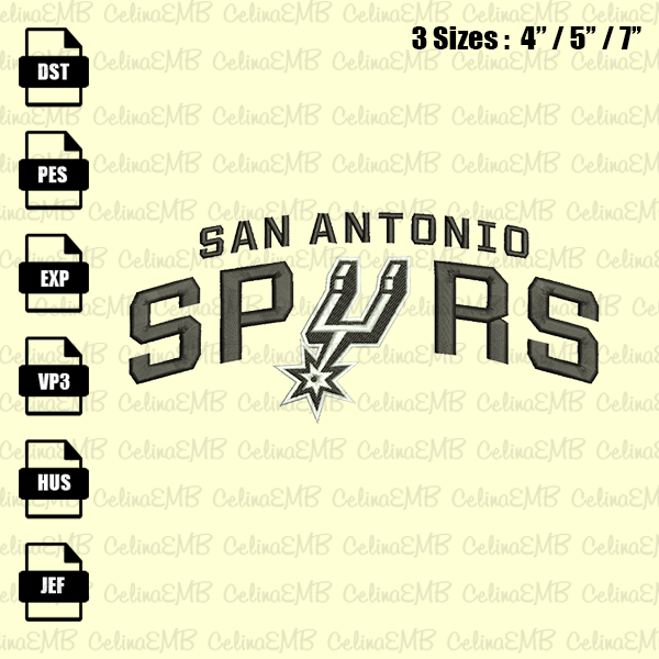 San Antonio Spurs Embroidery Design, Christmas Embroidery Fi | Inspire ...