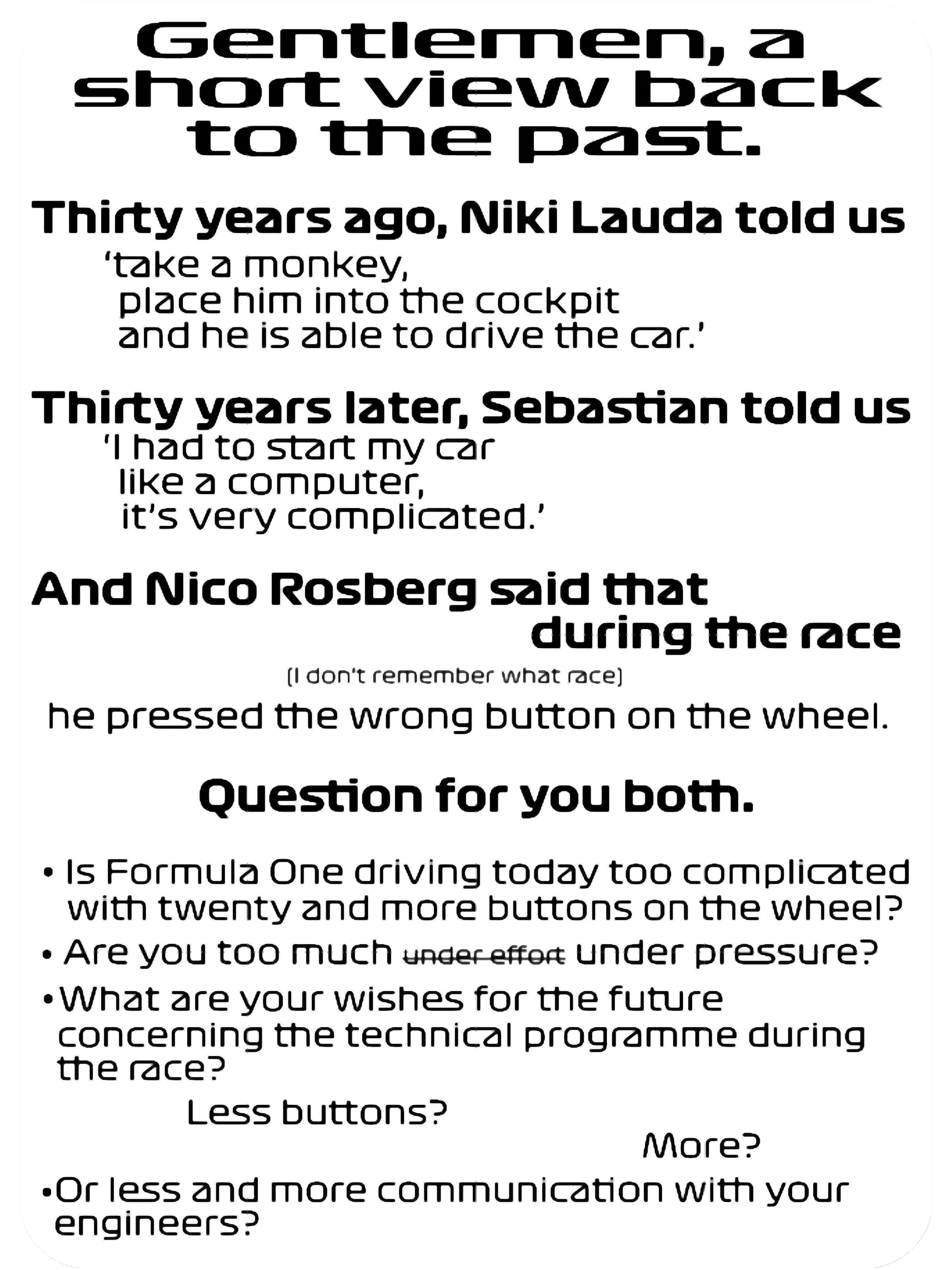 Gentlemen, a short view back to the past. | Inspire Uplift