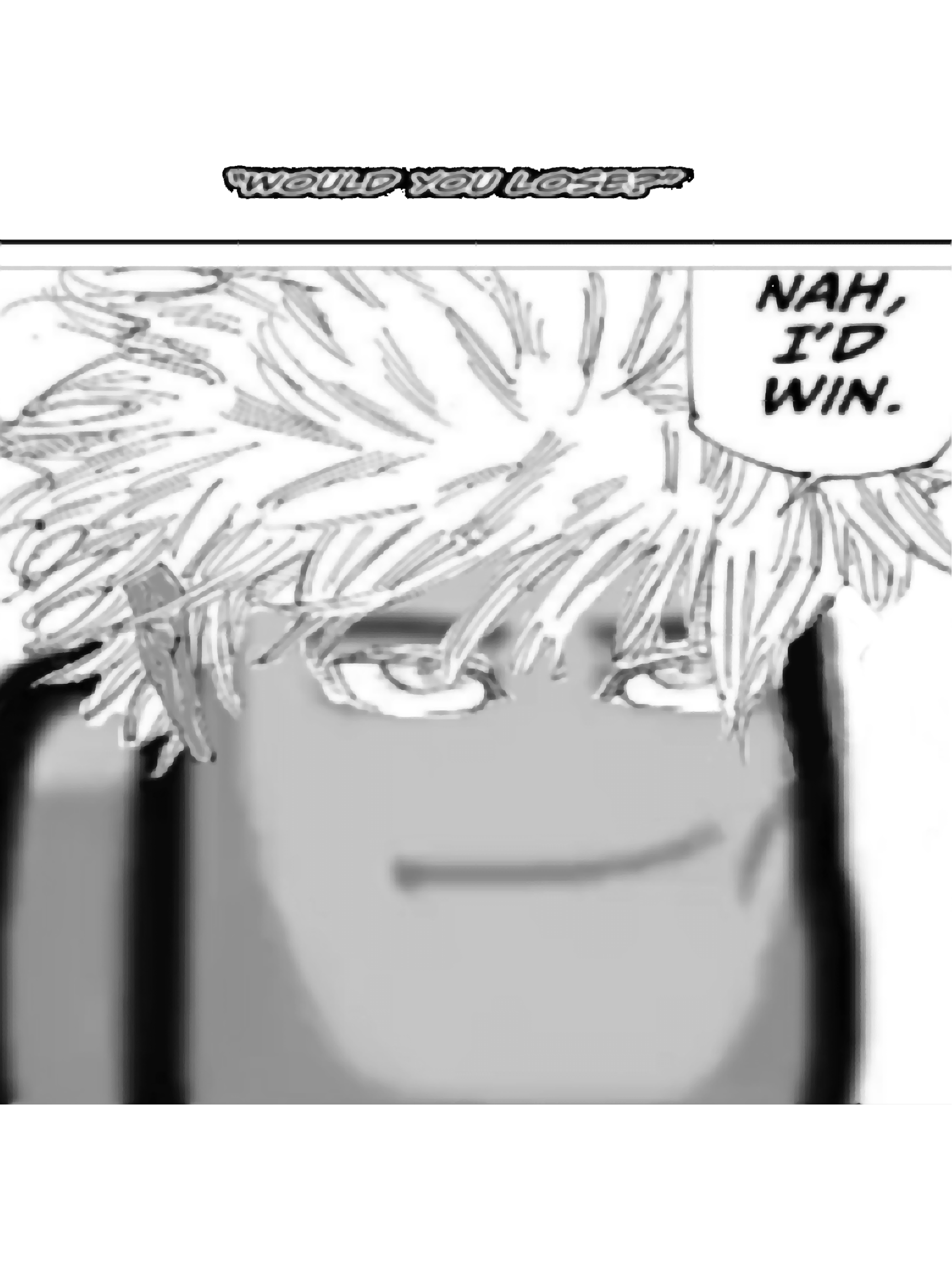 Grey Scale Gojo Man Face Among us | Inspire Uplift