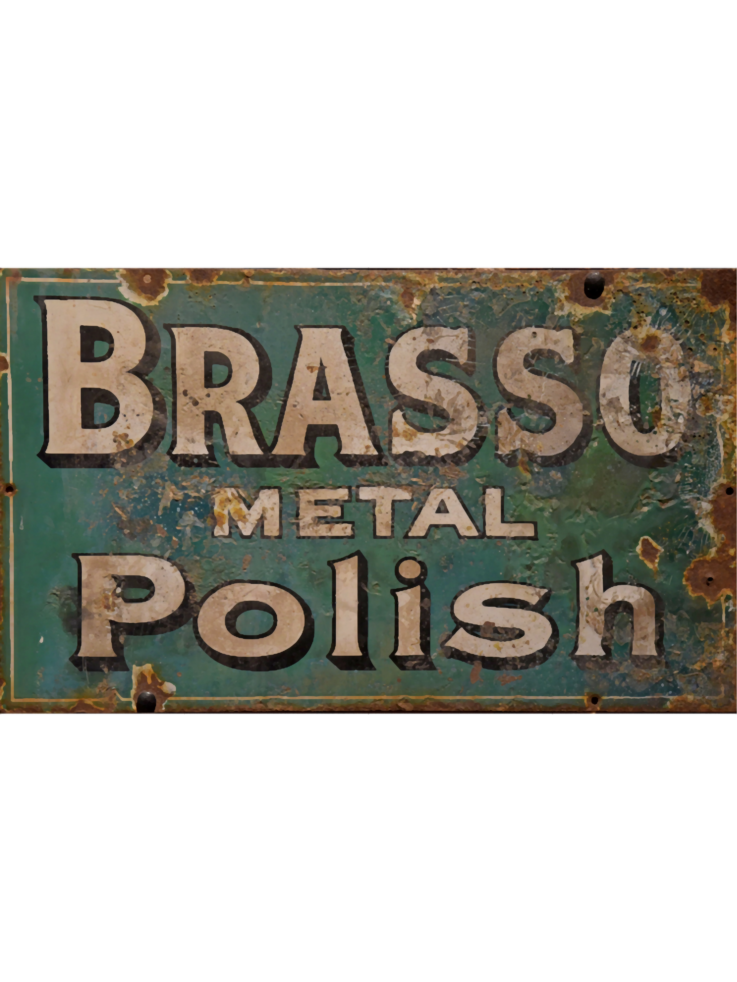 A vintage Brasso enamel advertising sign | Inspire Uplift