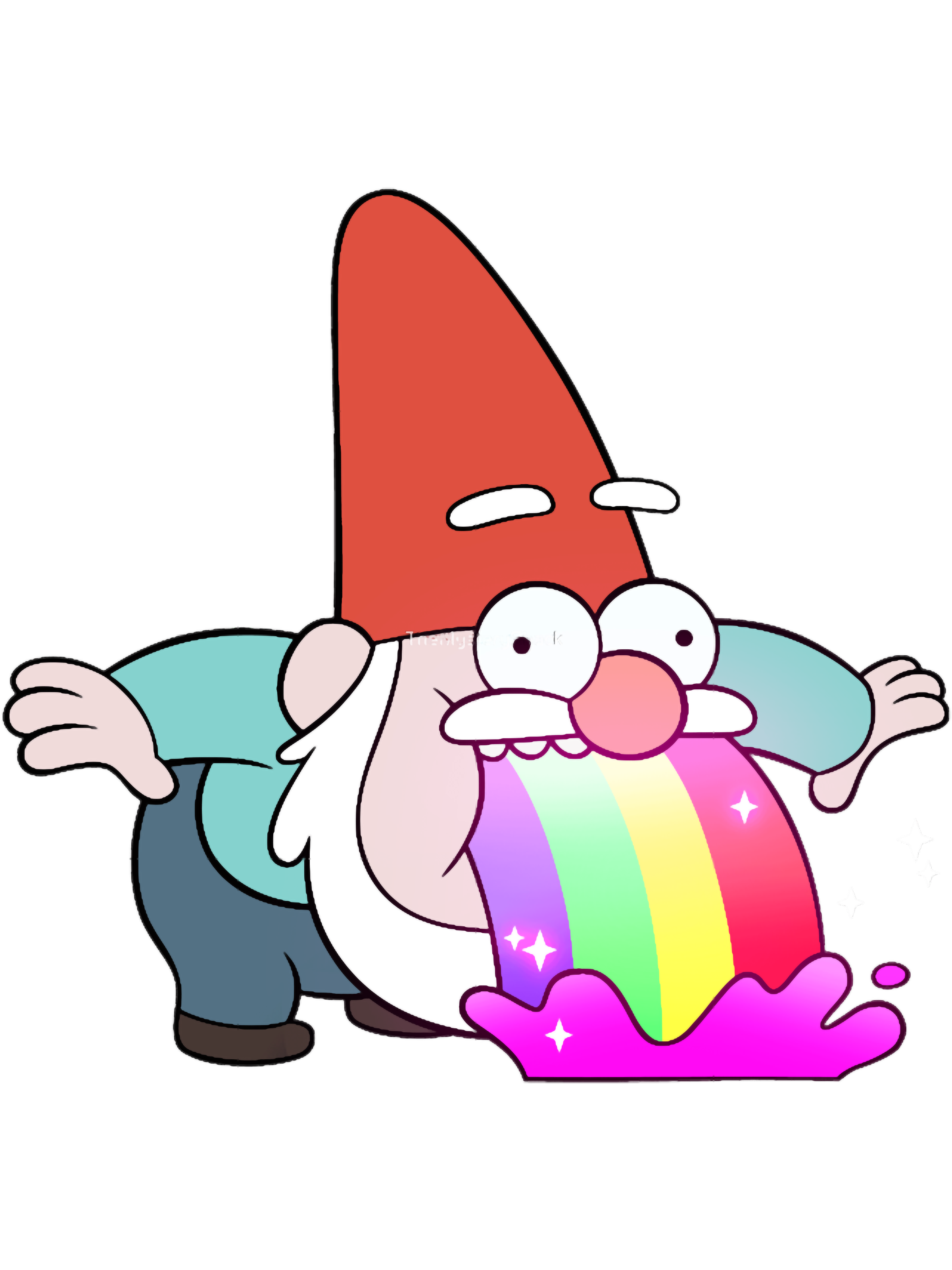 Rainbow Vomiting Gnome - Inspire Uplift