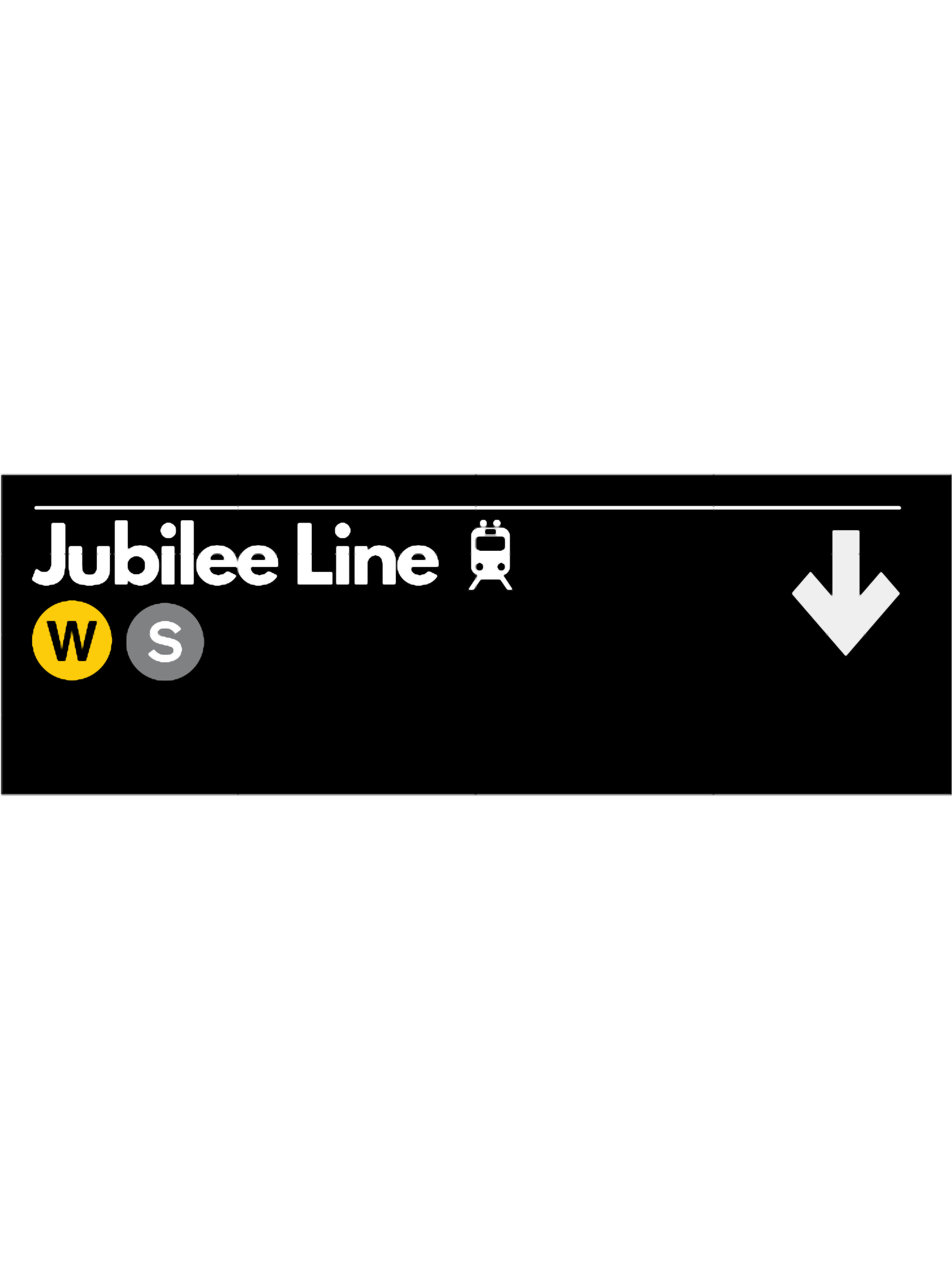 Jubilee Line Sign Long - Inspire Uplift