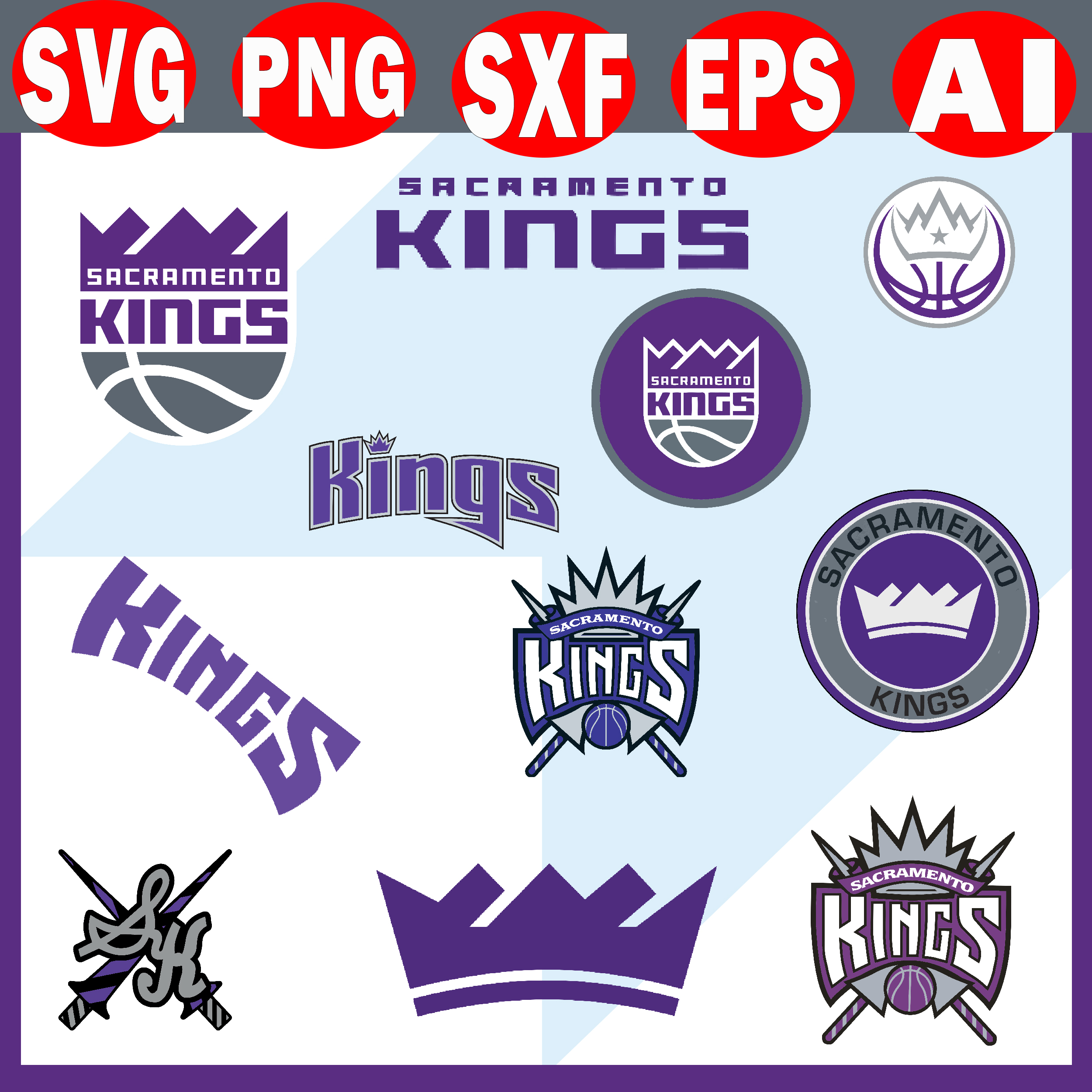 Sacramento Kings Bundle SVG, Sacramento Kings SVG, NBA Bundl - Inspire ...