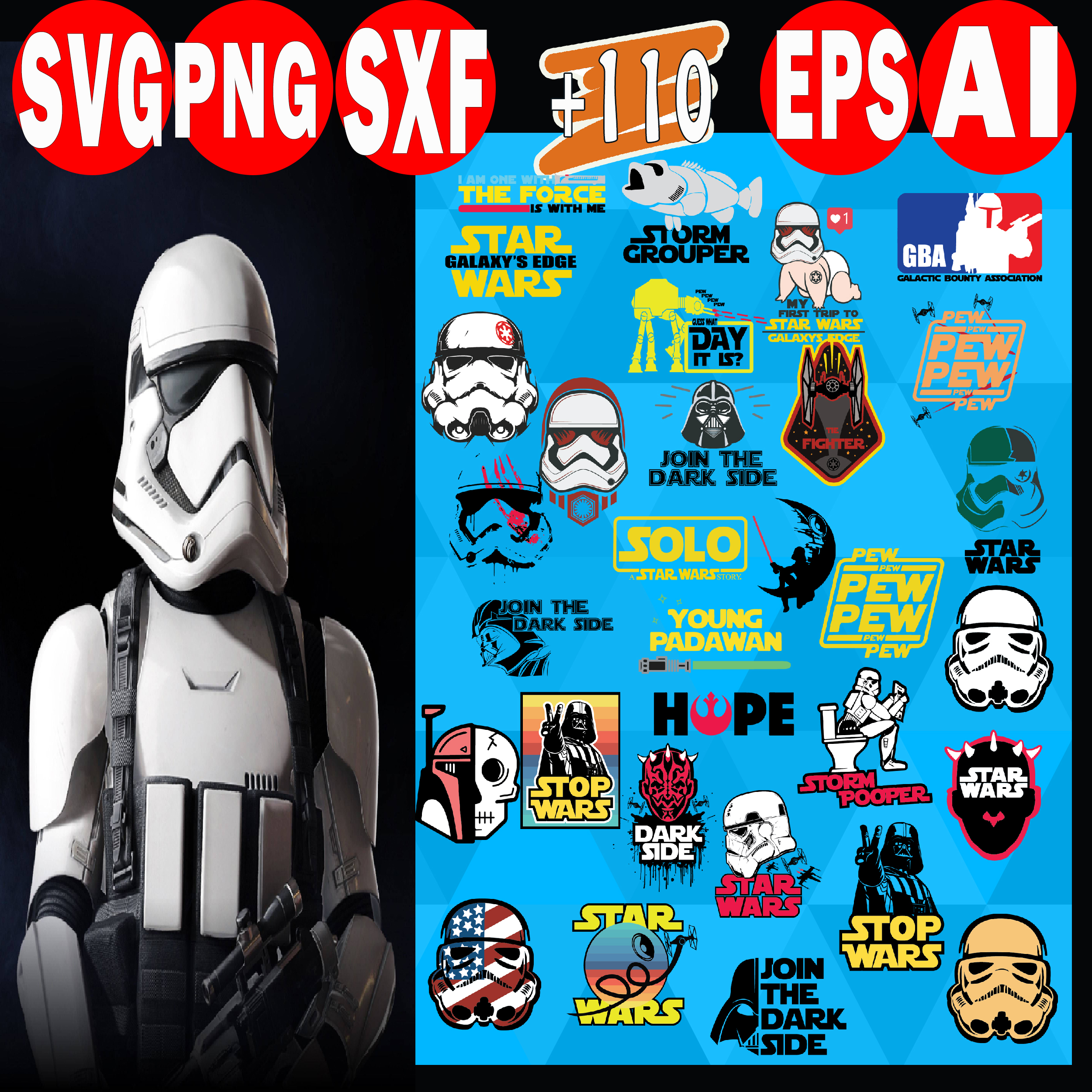Star Wars SVG, Darth Vader SVG, Mandalorian SVG, Star Wars F - Inspire ...