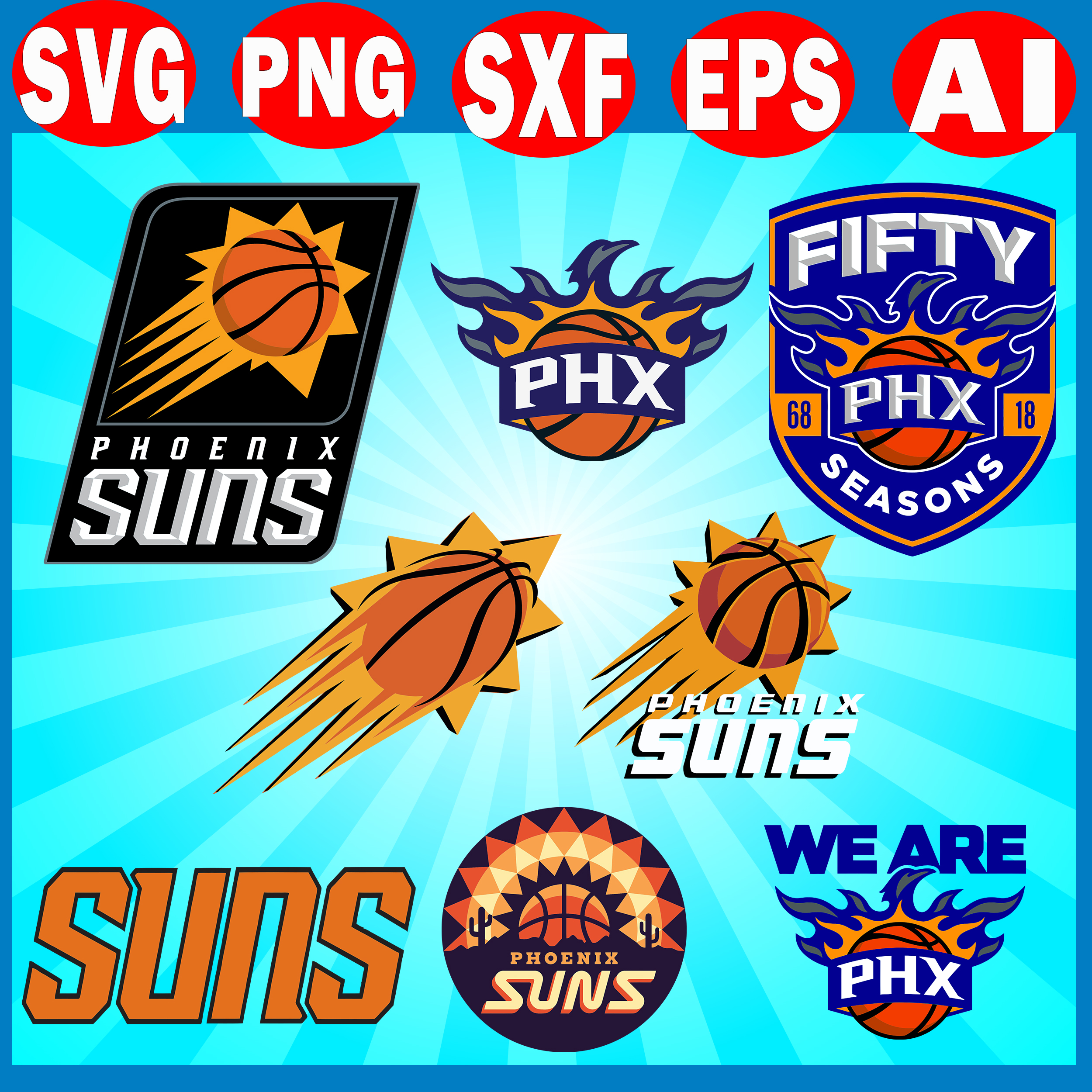 Phoenix Suns Logo PNG, Phoenix Suns SVG, Phoenix Suns PNG, P | Inspire ...