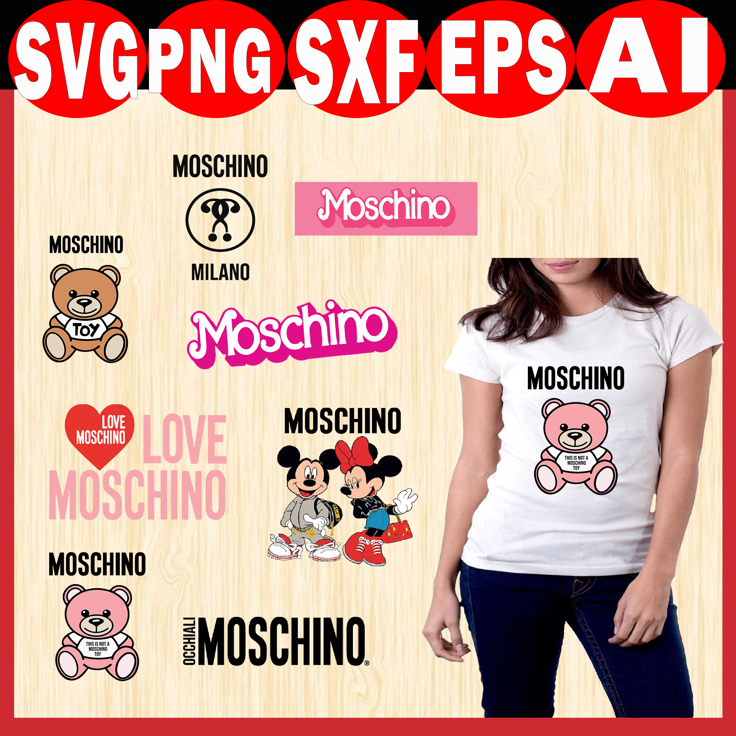 Moschino Logo SVG, Moschino Logo PNG, Logo Designs, Brand Lo - Inspire ...