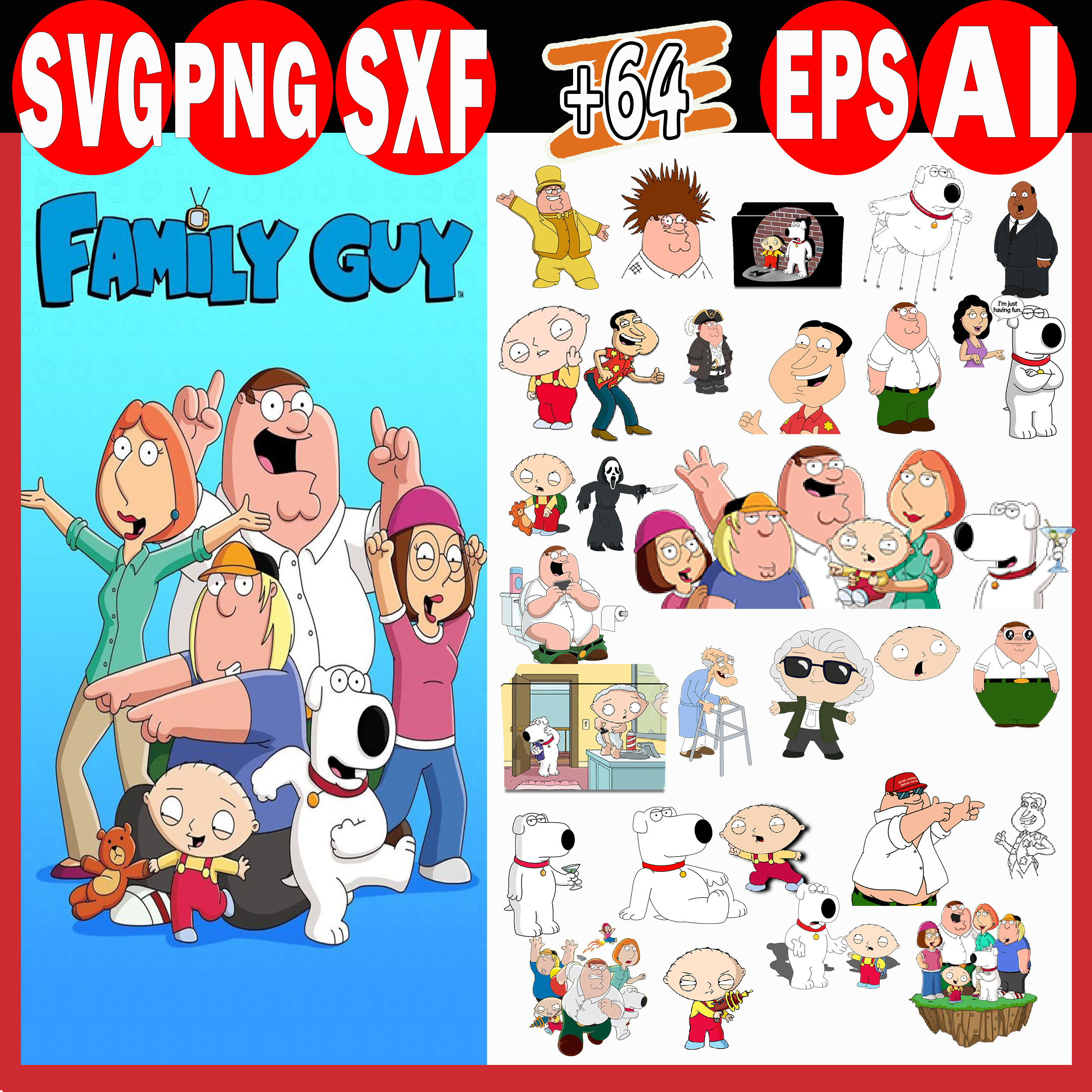 64 Family Guy SVG , Peter Griffin Family Guy SVG, Peter Grif | Inspire ...