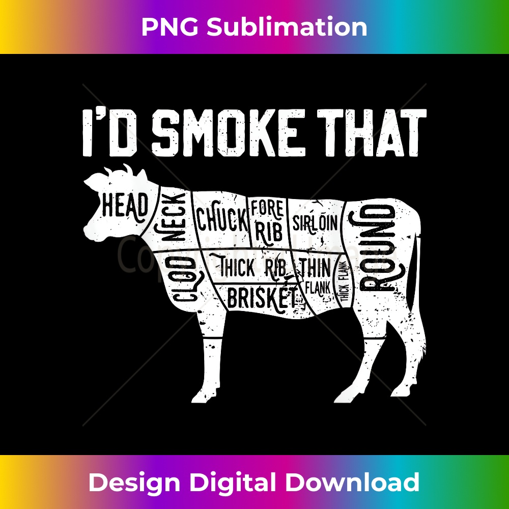 Chef Butcher Cook BBQ I'd Smoke That Cow Beef Funny Chef - M | Inspire ...