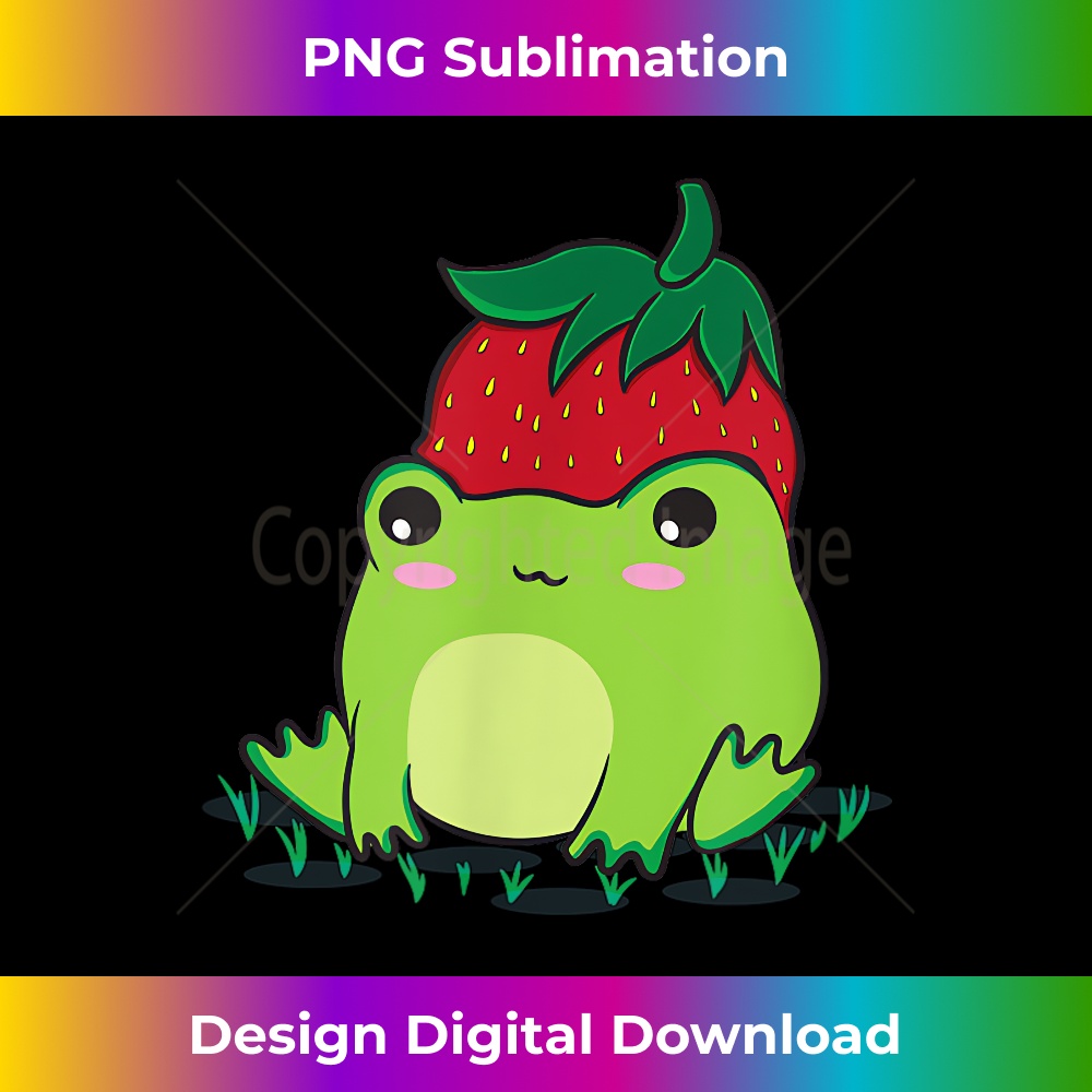 Cottagecore Aesthetic Cute Frog Strawberry Goblincore Kawaii | Inspire ...