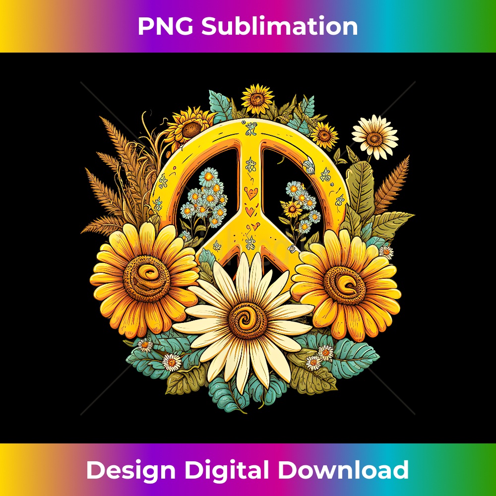 Hippie Daisy Peace Sign Retro Flower Sunflower Lovers - Vibr | Inspire ...