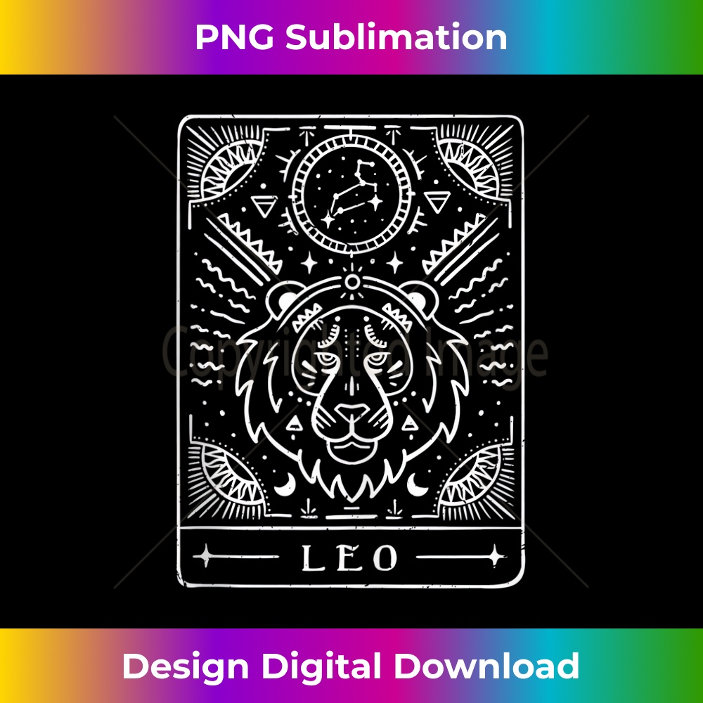 Leo Tarot Art Leo Zodiac Sign Drawing Leo Birthday Month T | Inspire Uplift