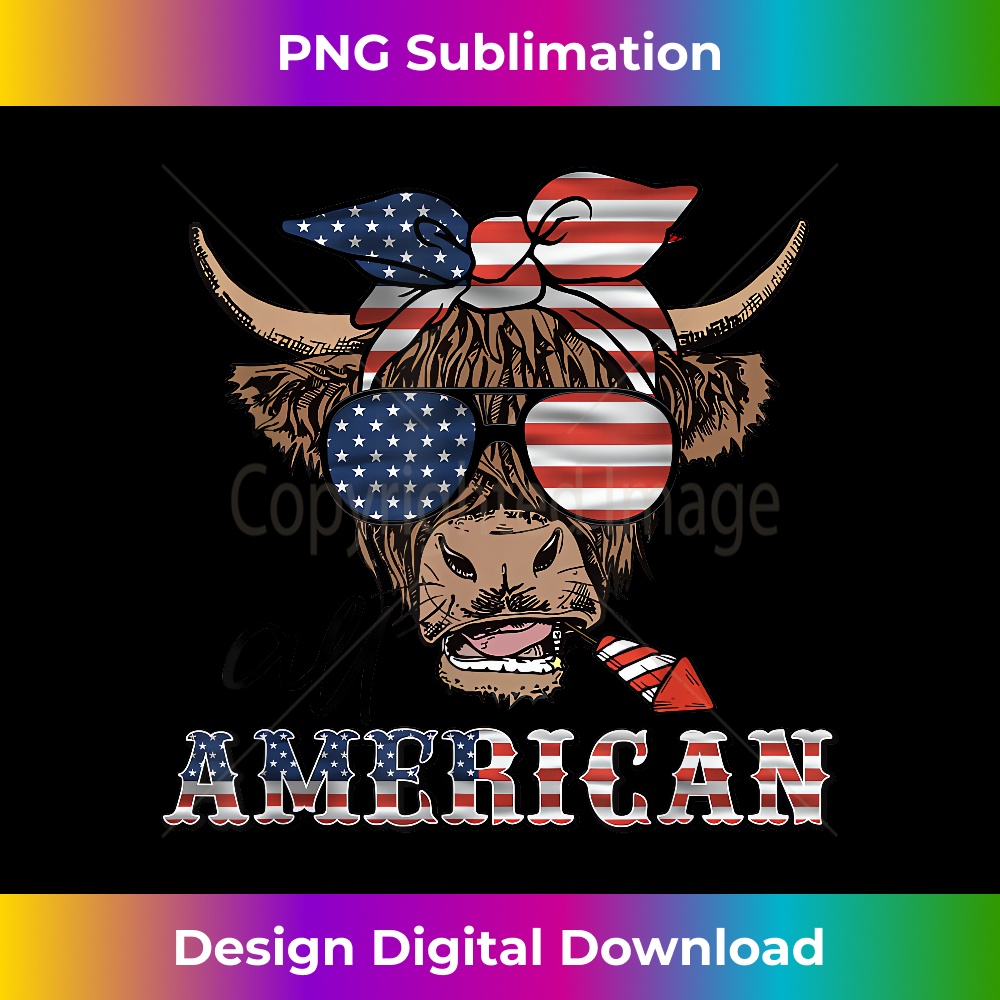 Funny 4th of July Merica Highland Cow America Flag - Timeles | Inspire ...