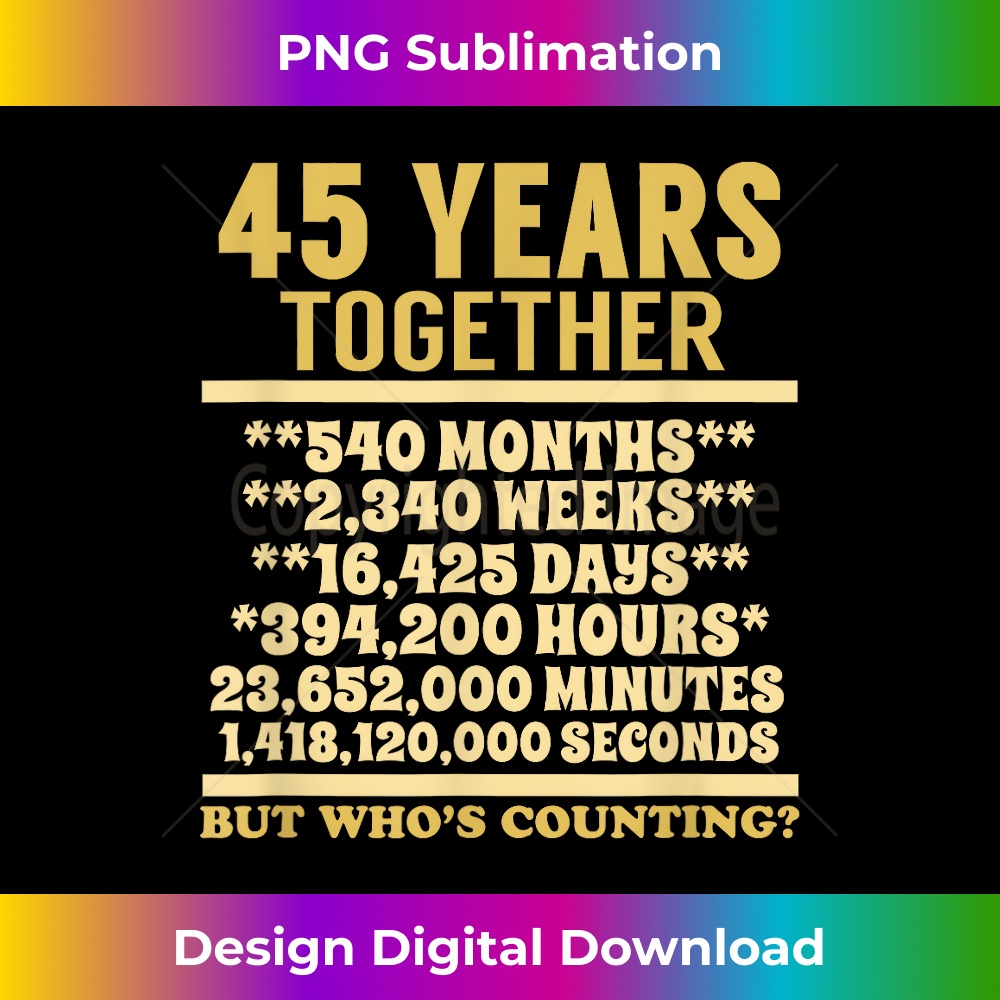 45 Year Anniversary T 45th Wedding Gift Couples - Crafted Su | Inspire ...