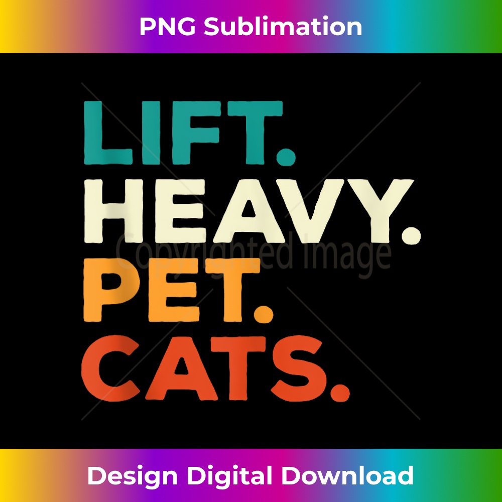 Lift Heavy Pet Cats Funny Gym Workout Weight Lifter Retro Ta | Inspire ...