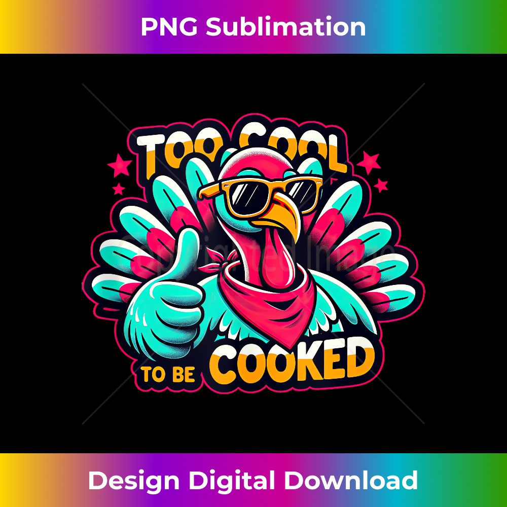 Funny Thanksgiving Too Cool To Be Cooked Cute Turkey Tank To | Inspire ...
