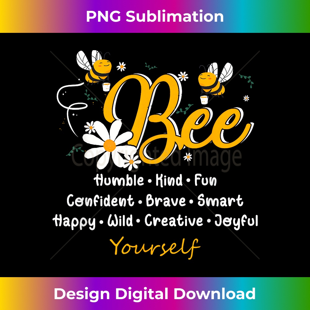 Bee Happy Kind Brave Humble Smart Positive Bumblebee Womens | Inspire ...