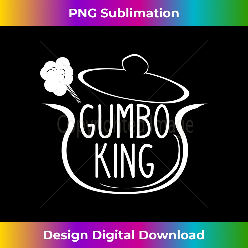 Gumbo King Gumbo Pot Drawing for Chef or Cook Long Sleeve - | Inspire ...