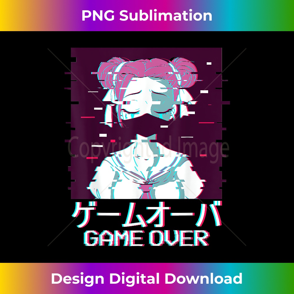Game Over Geisha Anime Girl Japanese Vaporwave Aesthetic - B | Inspire ...