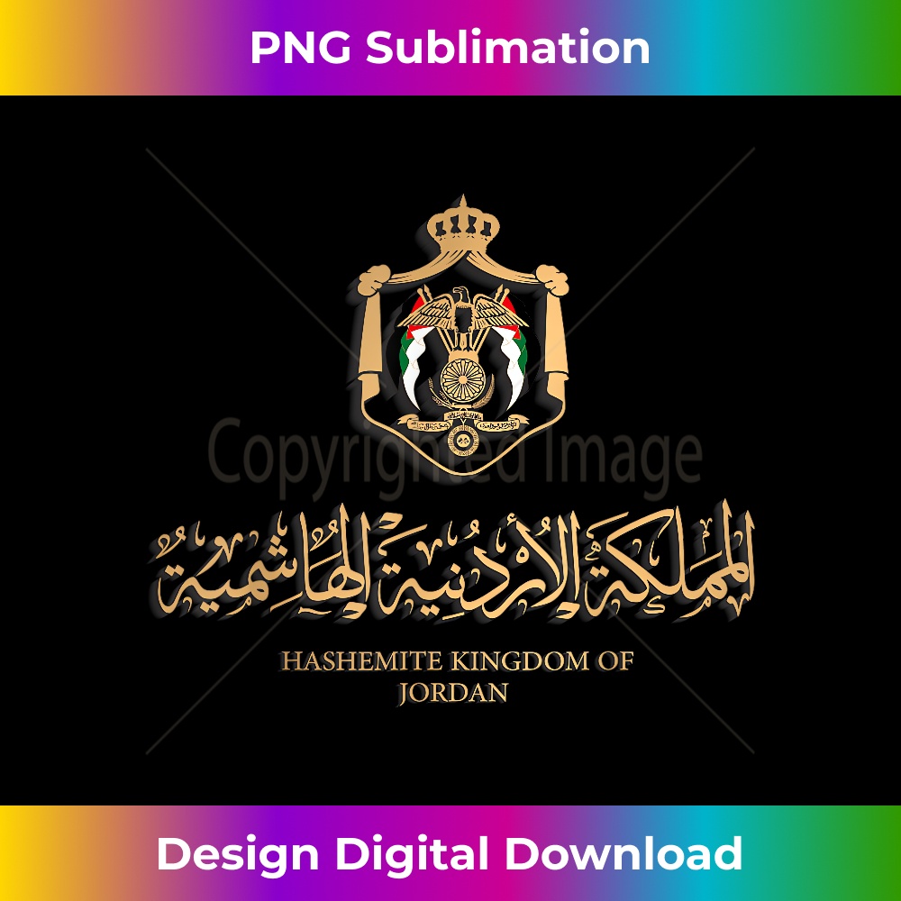 Golden Emblem of Hashemite Kingdom of Jordan with Flag - Sle | Inspire ...