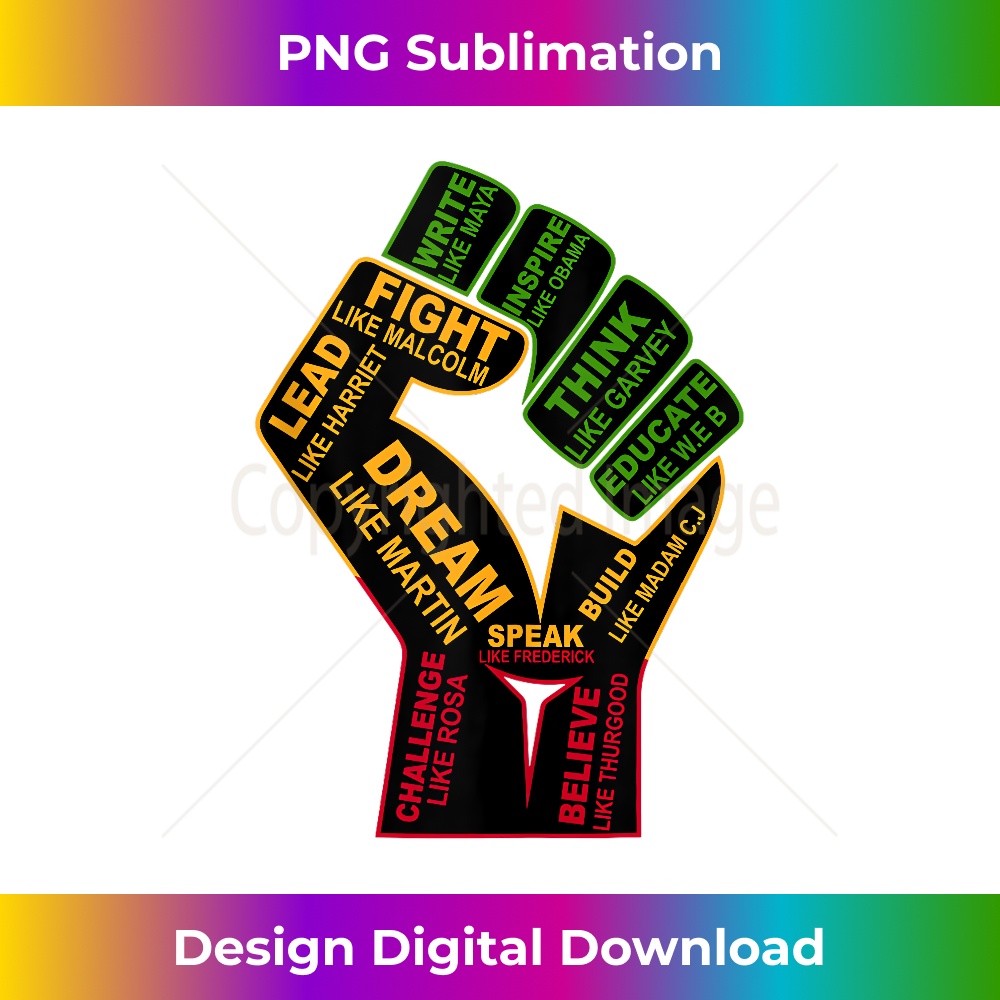 Inspiring Black Leaders Power Fist Hand Black History Month | Inspire ...