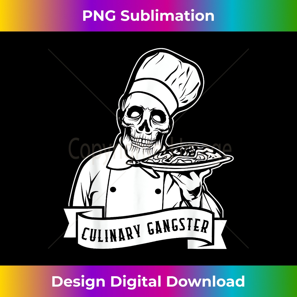 Culinary Gangster Skeleton Chef Knife Kitchen Food Menu Cook | Inspire ...