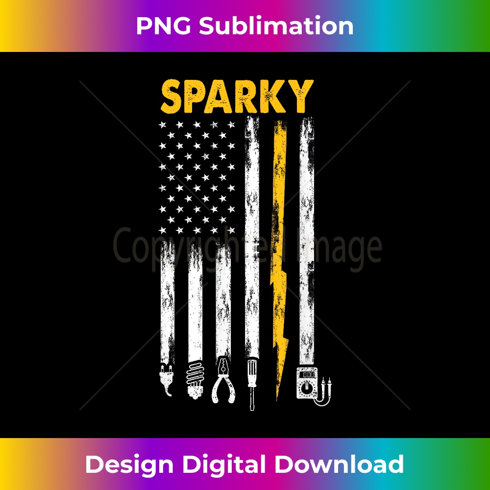 Electrician US Flag Sparky Tools - Classic Sublimation PNG F | Inspire ...