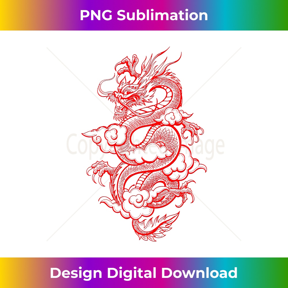 Aesthetic Red Chinese Dragon Grunge Egirl Teen Girls Women L | Inspire ...