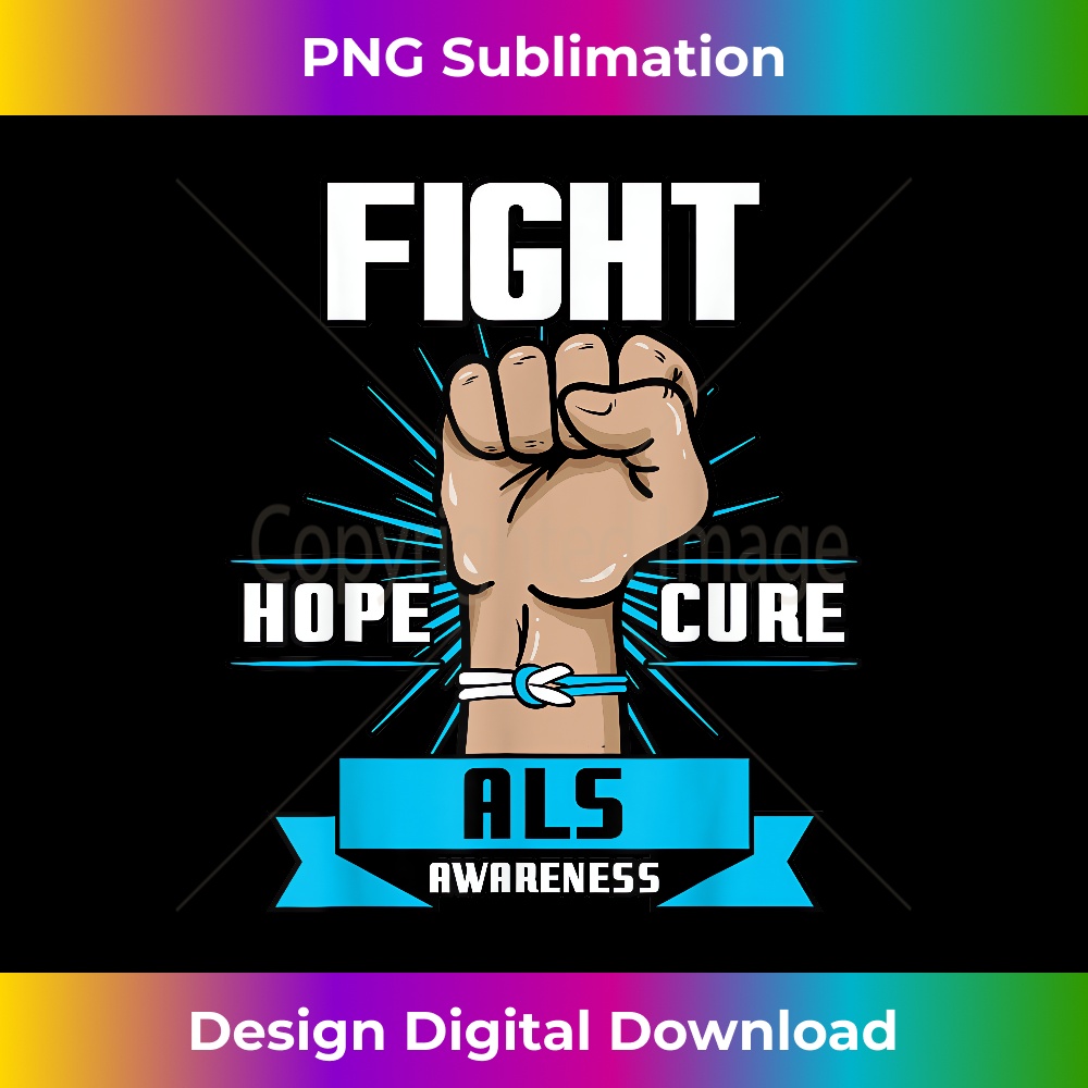 Fight Hope Cure ALS Awereness Motor Neurone Disease Blue - B | Inspire ...