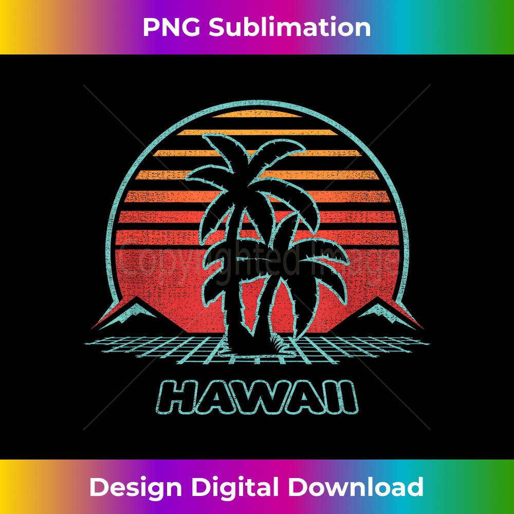 Hawaii Retro Palm Tree Beach 80s Style - Bespoke Sublimation | Inspire ...