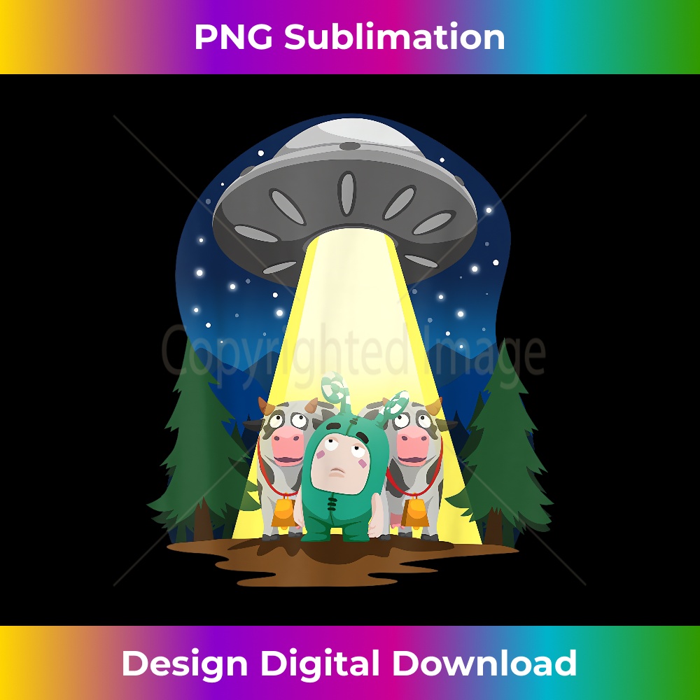 Oddbods Zee with Cows And Aliens UFO Spaceship Funny Green - | Inspire ...