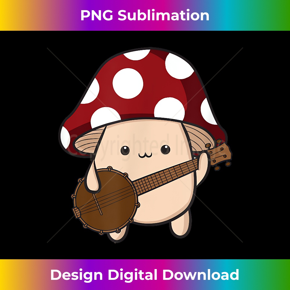 Cottagecore Aesthetic Cute Mushroom Playing Banjo Goblincore | Inspire ...
