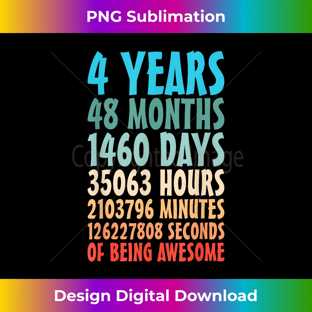 4 Years Of Being Awesome 48 Months 4th Birthday Countdown - | Inspire ...