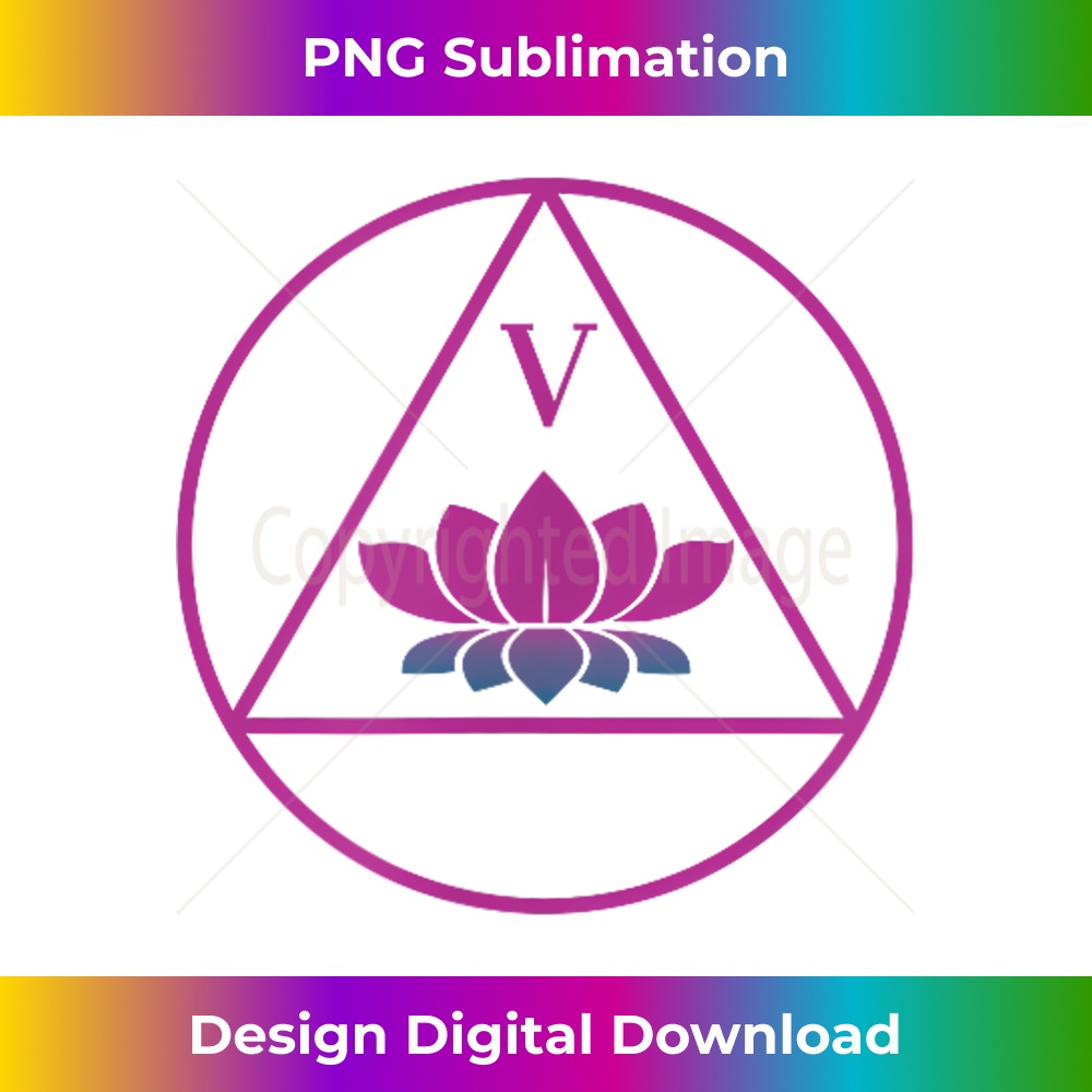 Lotus Circle Triangle Sobriety Symbol Five 5 Years Sober - D | Inspire ...