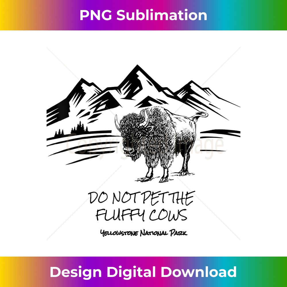Do Not Pet the Fluffy Cows funny bison buffalo Yellowstone - | Inspire ...