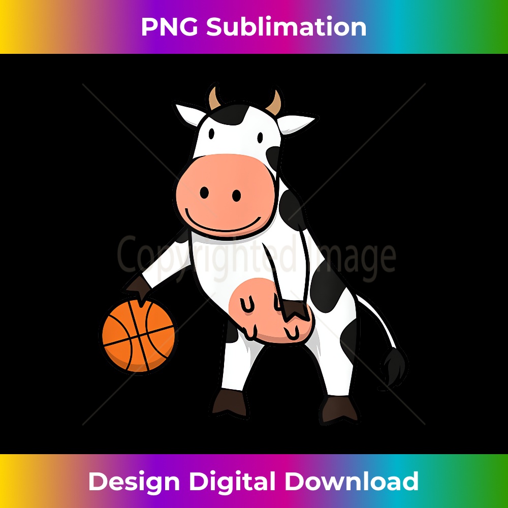 Cow Playing Basketball Ironic Ball Sports Hobby - Eco-Friend | Inspire ...